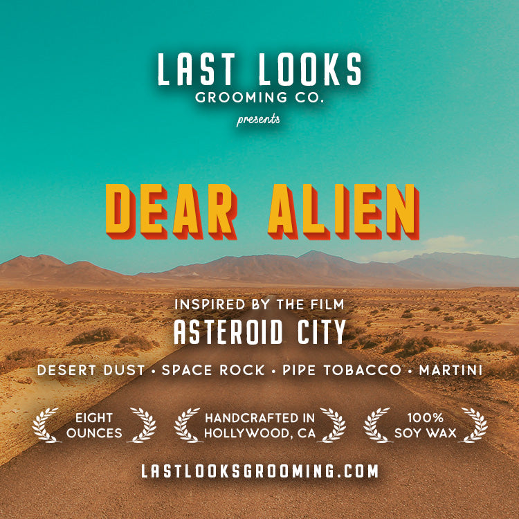 Dear Alien | Movie Candle Inspired by Asteroid City + Wes Anderson – Last Looks Grooming